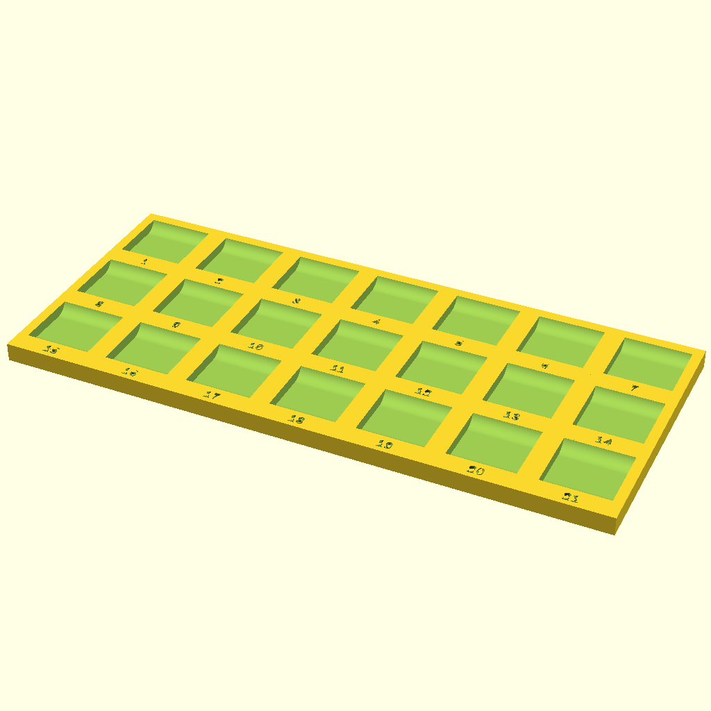 Numbered parts tray with magnets (Customizable) by Nem | Download free ...