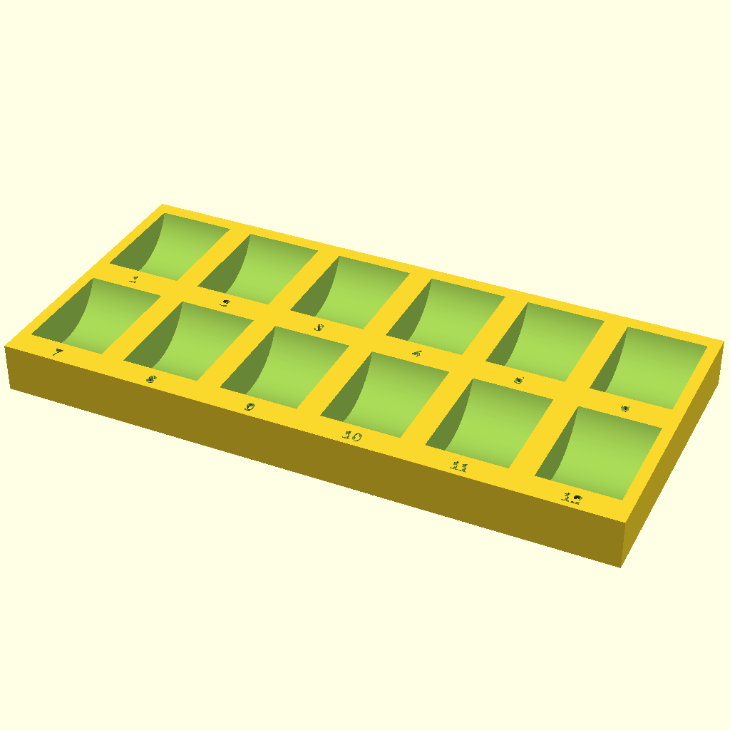 Numbered parts tray with magnets (Customizable) by Nem | Download free ...