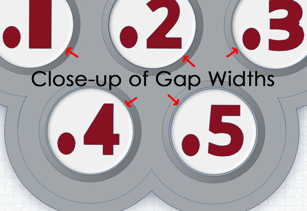 3D Printer Tolerance - Gap Test - Lite Version by SteveJohnsen ...