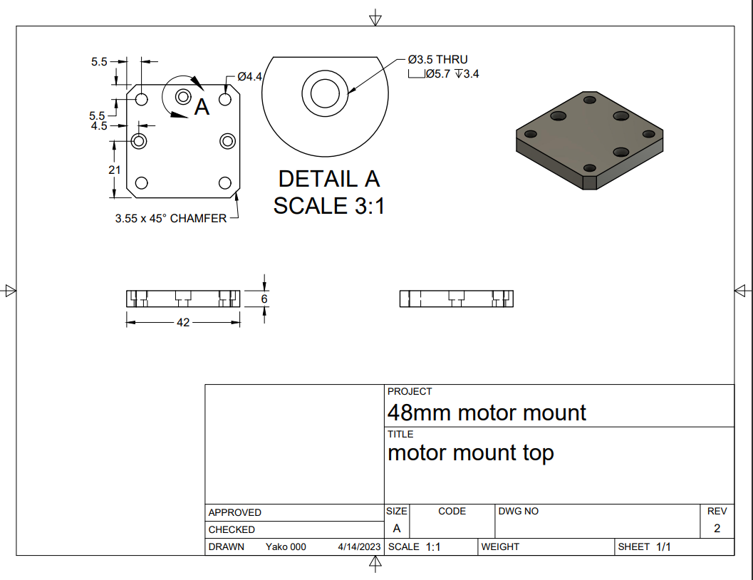48mm motor mount for coreception by yako000 | Download free STL model ...
