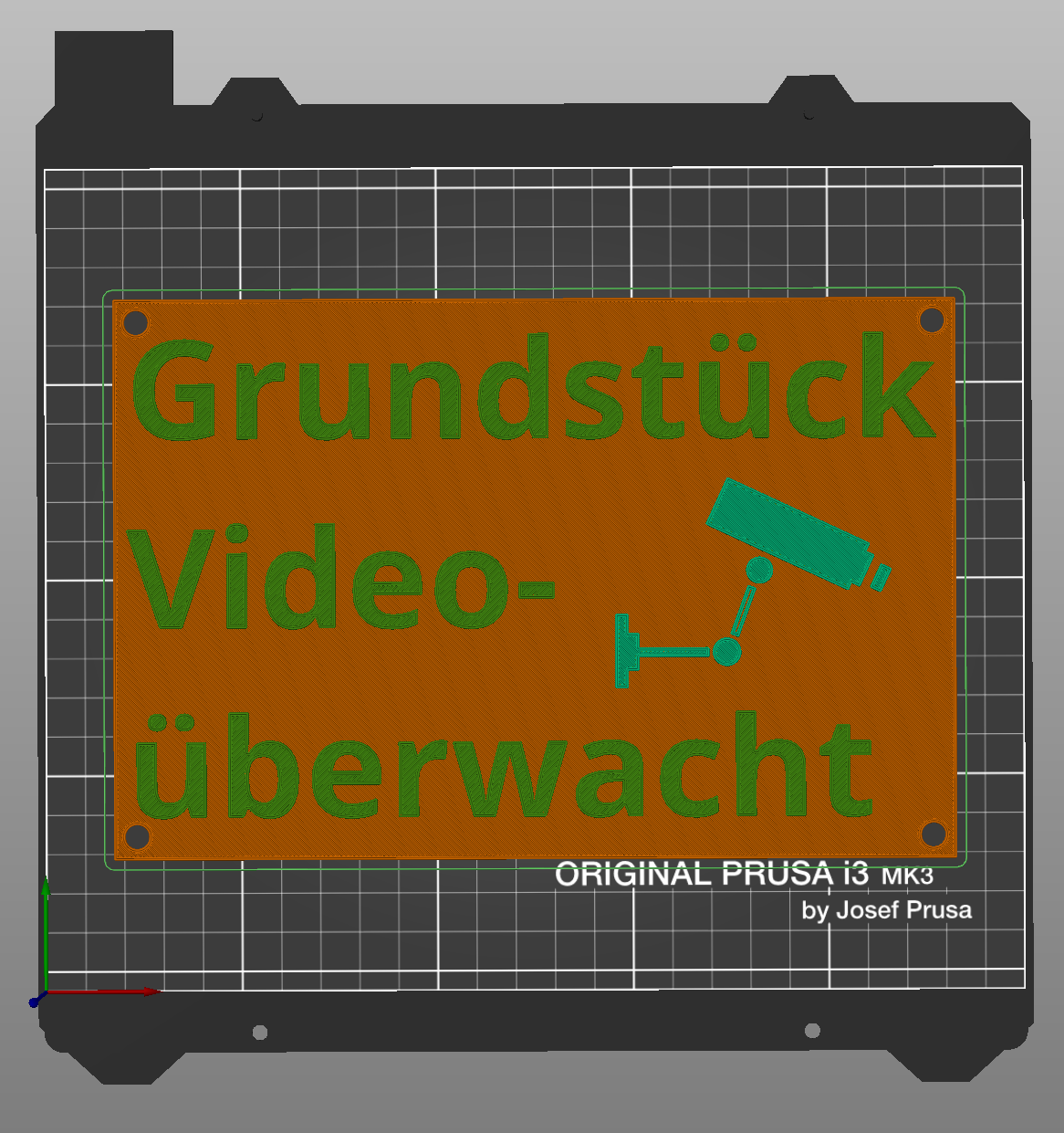 Grundstück videoüberwacht Videoüberwachung Schild CCTV Sign German by ...