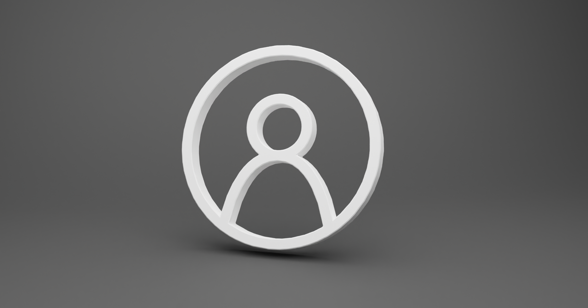 3D Profile Picture Icon by Cooldude | Download free STL model ...