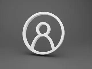 3D Profile Picture Icon by Cooldude | Download free STL model ...
