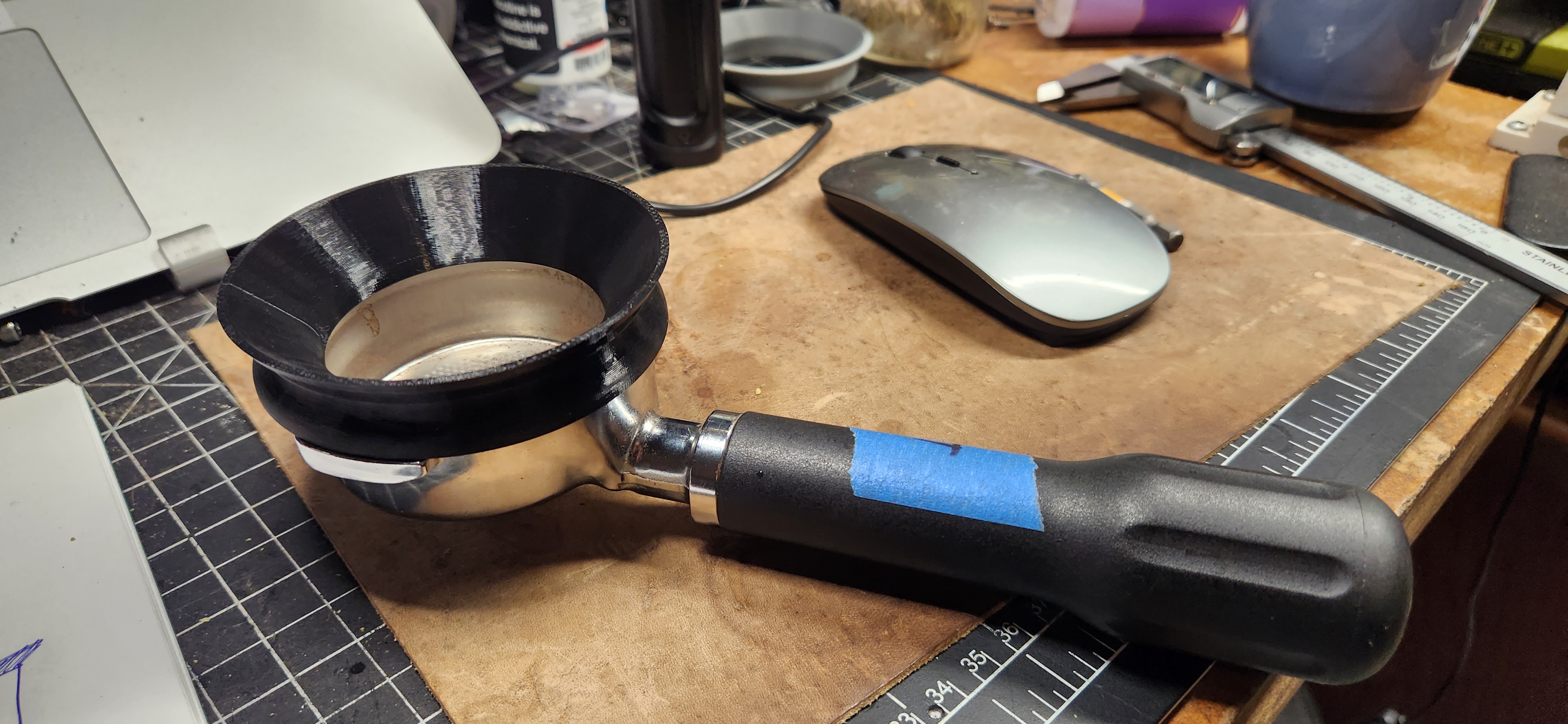 "The Groundskeeper" Portafilter Funnel - 58mm by Carlos Bennett ...