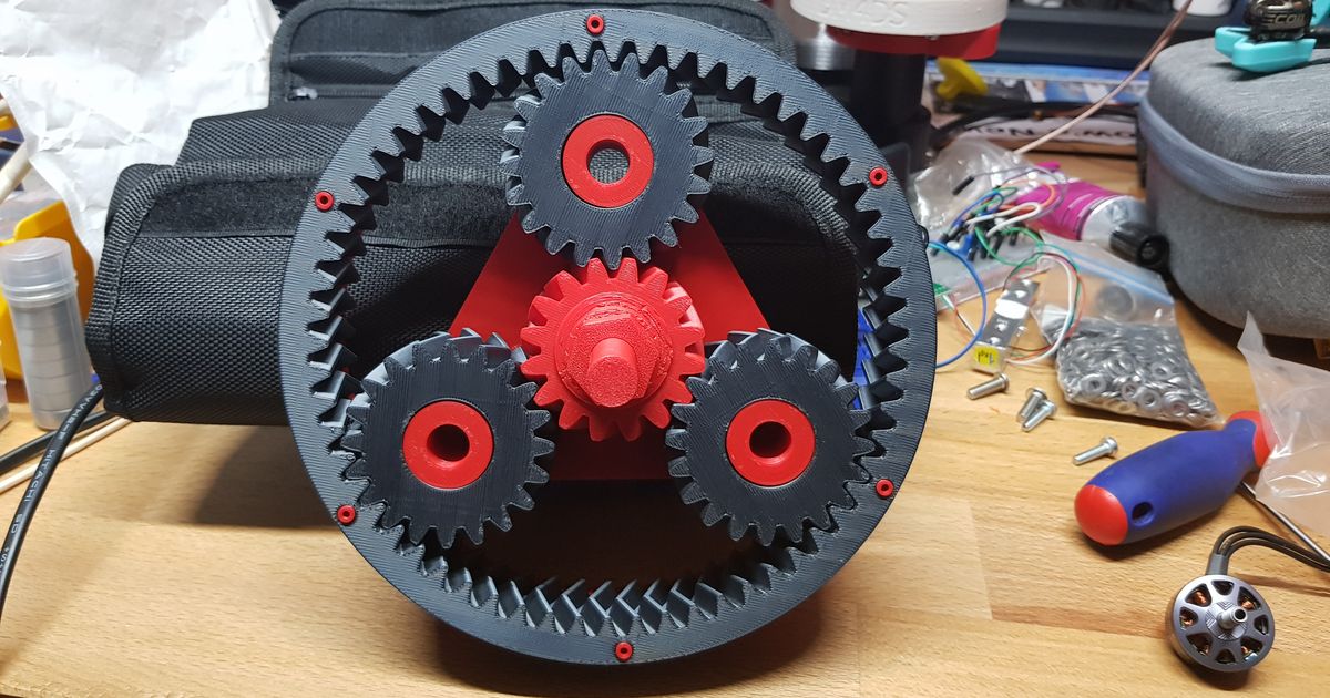 Planetary Gear - Big Boy Size 180mm! - print in place - pip by DM4DS ...