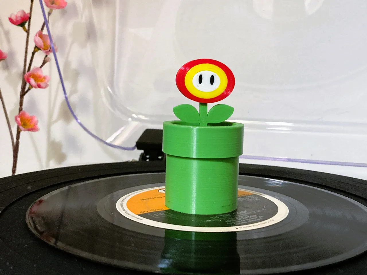 Super Mario Fire Flower 45 RPM Adapter by cecca_7 | Download free STL ...