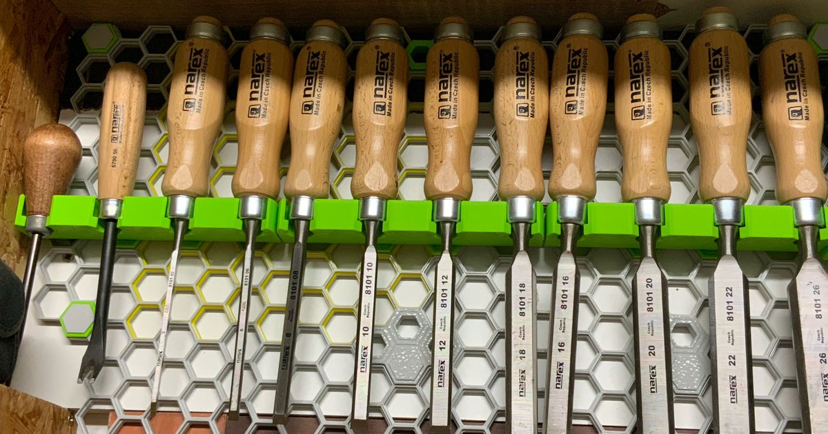 Holder for Narex chisels (Honeycomb storage wall) by Chris_300m ...