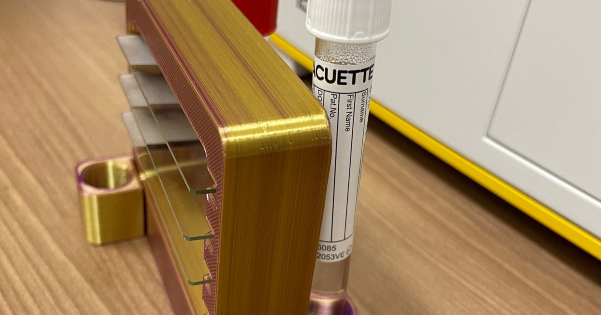 Slide drying stand with test tube holder by Adam | Download free STL ...