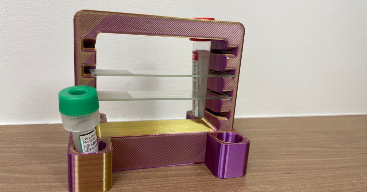 Slide drying stand with test tube holder by Adam | Download free STL ...