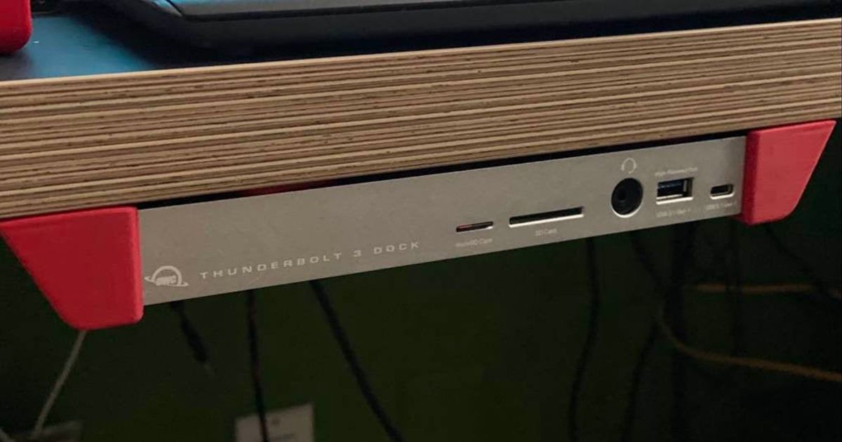 OWC Thunderbolt 3 Dock Under-Desk Mount by GeekToyBox | Download free ... OWC Thunderbolt 3 Dock Under-Desk Mount by GeekToyBox | Download free ...