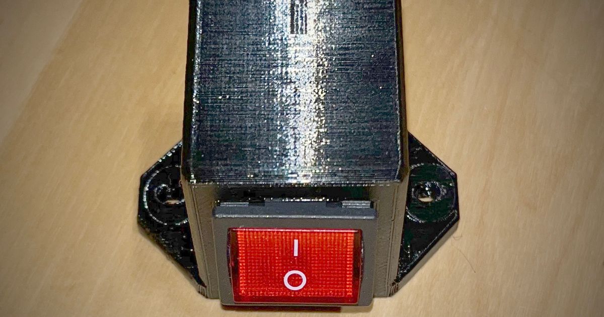 PSU_switch_box_-_hole_22x19mm_with_cap_v01 by boudys | Download free ...