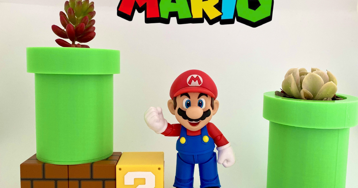 Super Mario Bros Pipe Planter / Pen Holder by IK3D | Download free STL ...