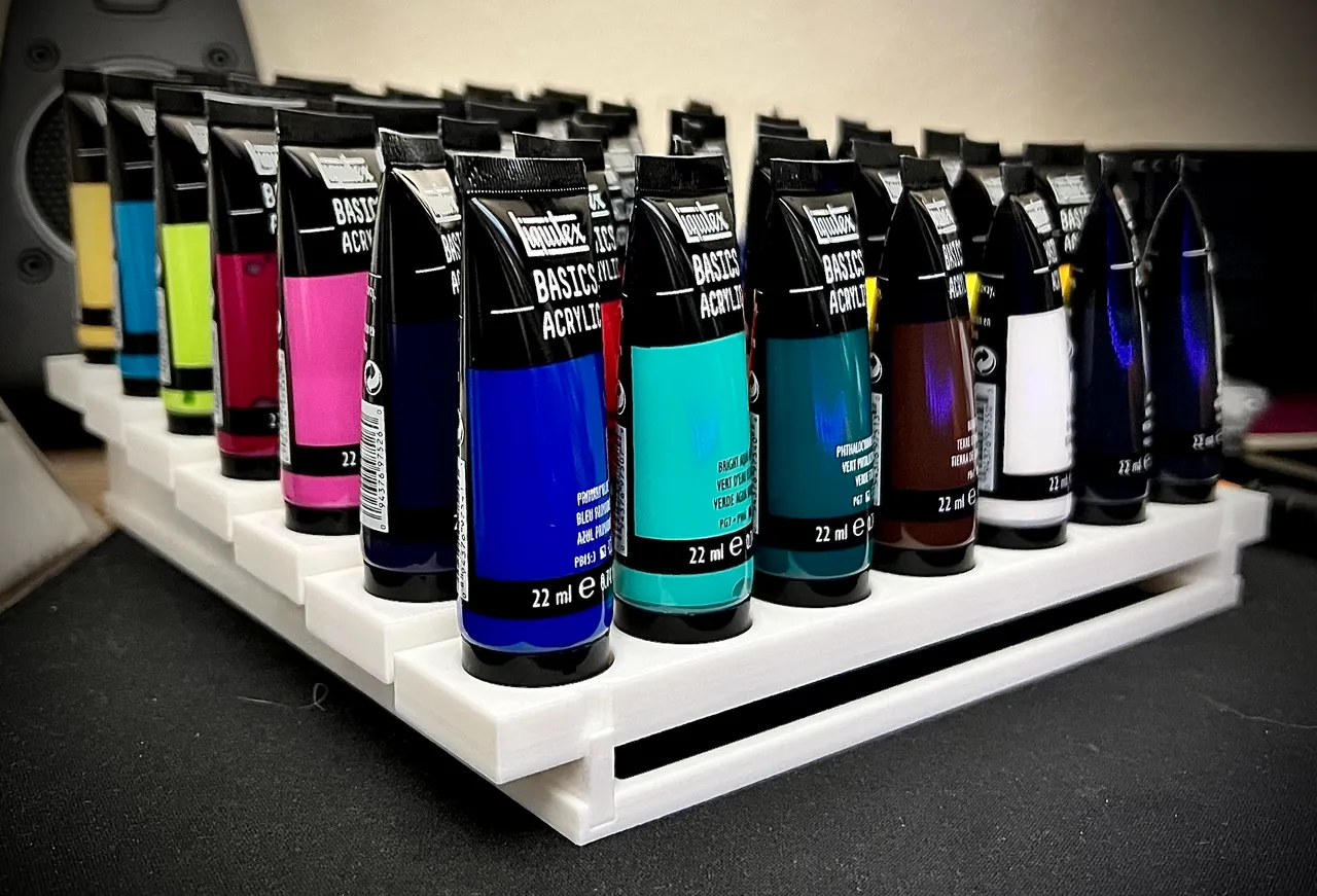 Paint Rack for Liquitex Basics Kit by K4rp | Download free STL model ...