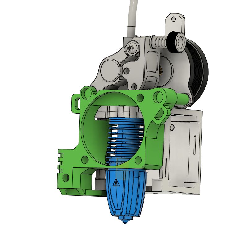 40mm fan and 8mm probe holder for VZbot ratrig printhead and extruder ...