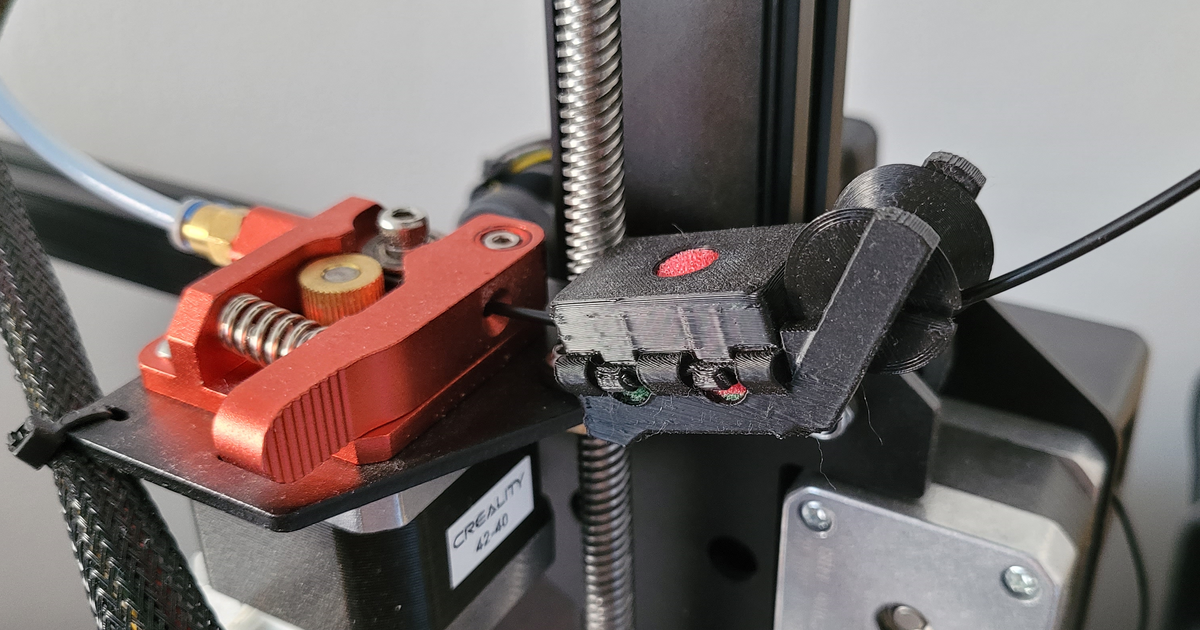 Filament dust filter and roller guide for Ender 2 Pro / Ender 3 by ...