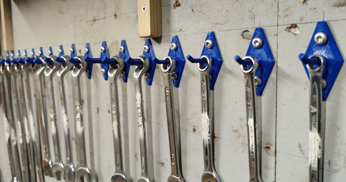 Wrench holder wall mount by PELU | Download free STL model | Printables.com
