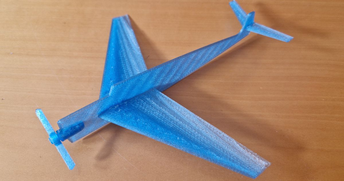 Greeting-Card Plane with Propeller by Frohmann | Download free STL ...