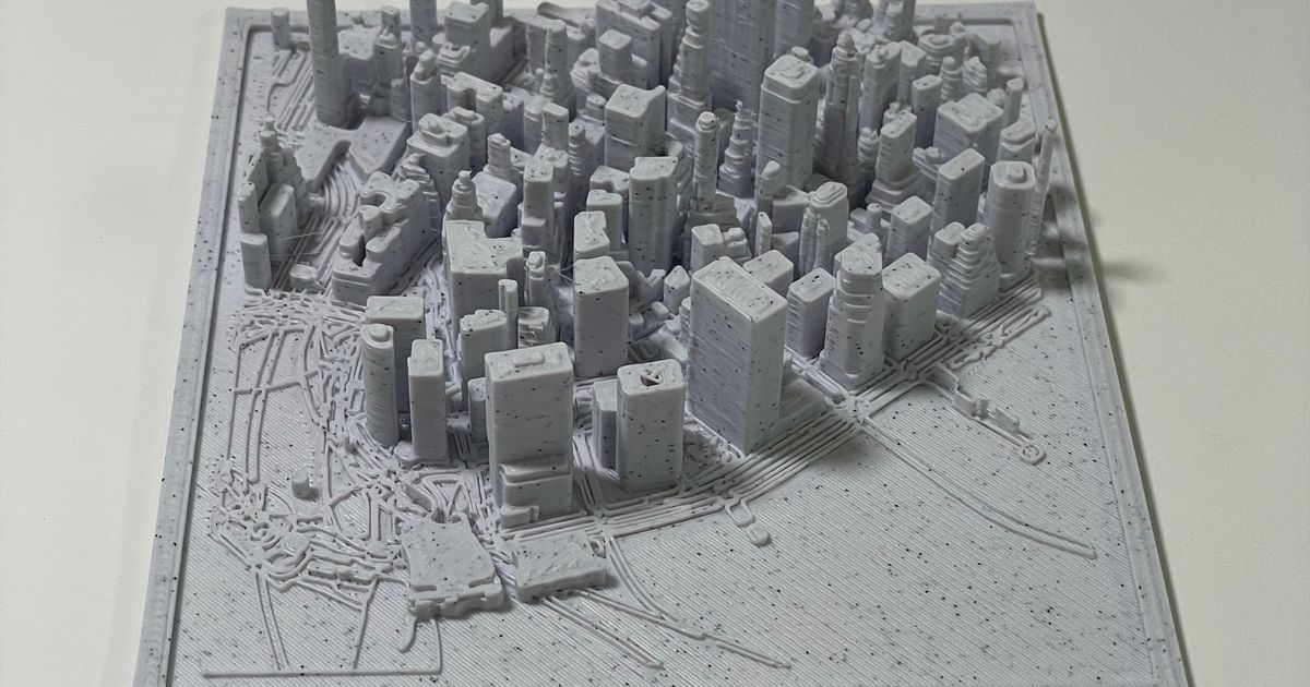 Downtown Manhattan Topo Map by Plaground3d | Download free STL model ...