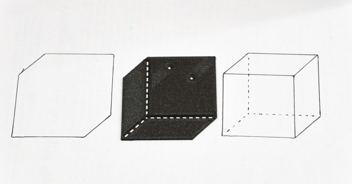 Cube Ruler - Ruler for drawing a cube (4 cm side) by Antonín Vysoký ...