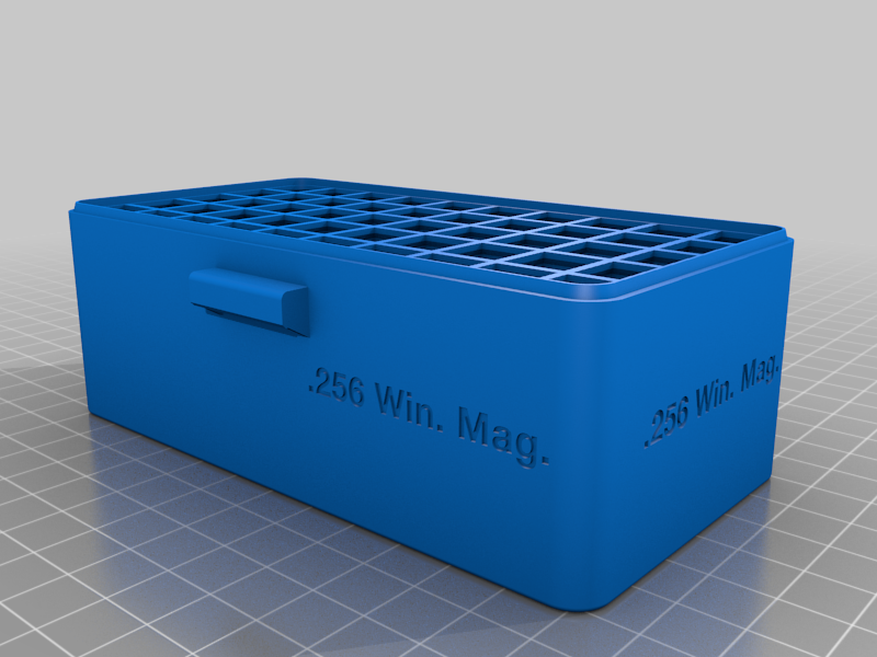 .256 Winchester Magnum, Head Up, Snug Snap Latch Modular Ammo Box by ...