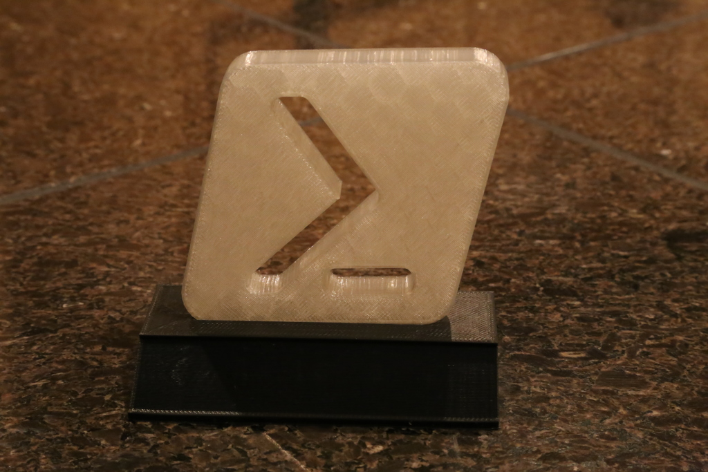 Windows PowerShell Logo and Base by LeeroyLee | Download free STL model ...
