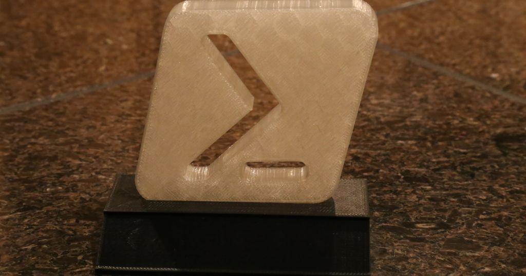 Windows PowerShell Logo and Base by LeeroyLee | Download free STL model ...