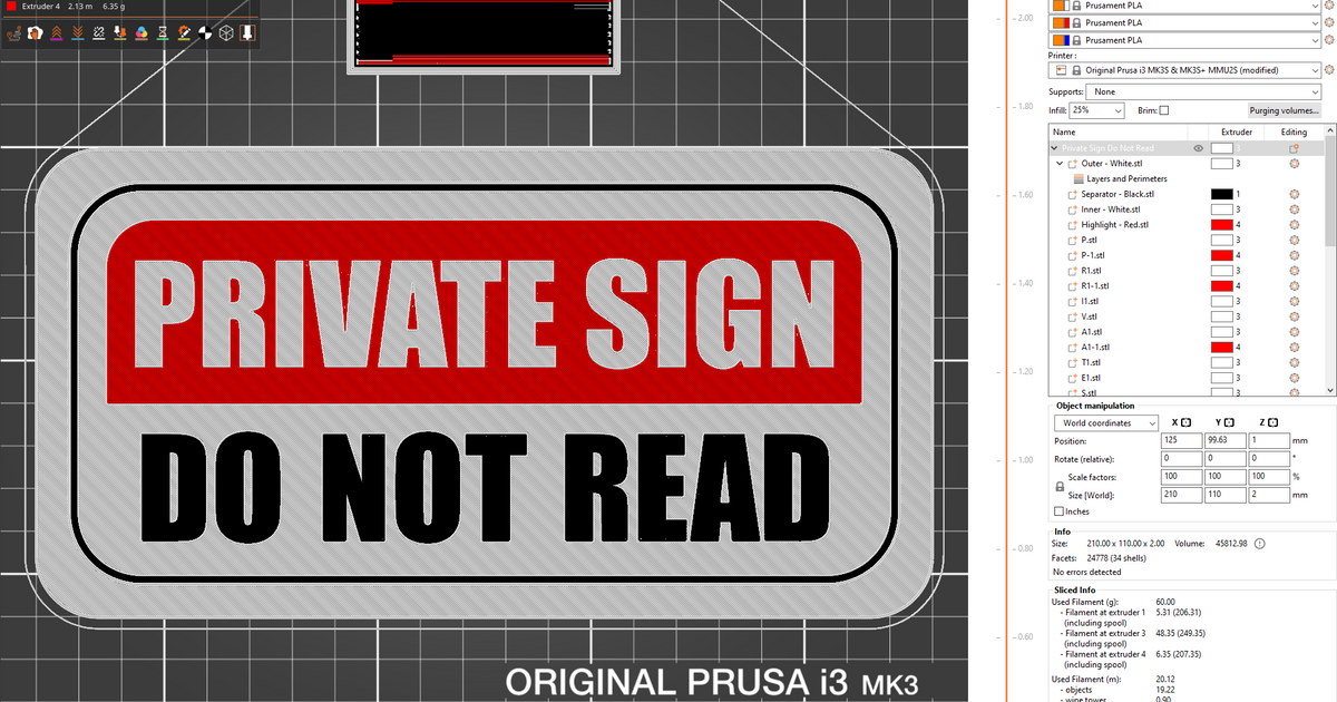 Private Sign Do Not Read by PosterBored | Download free STL model ...