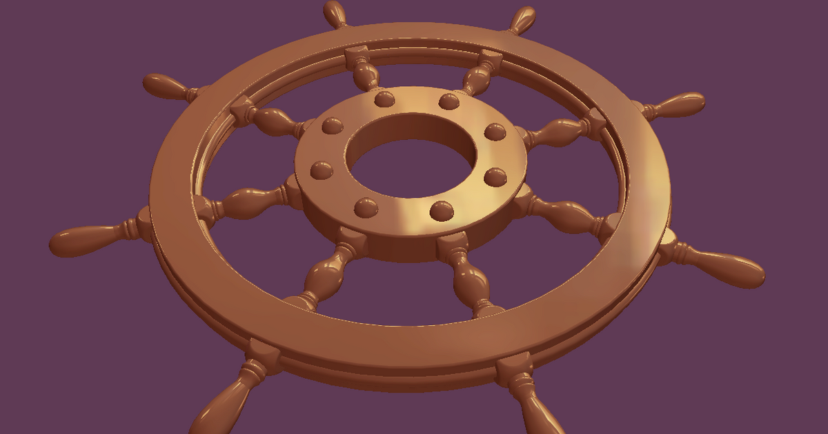 45 Record Adapter Ship steering wheel by Dirac Arts | Download free STL ...