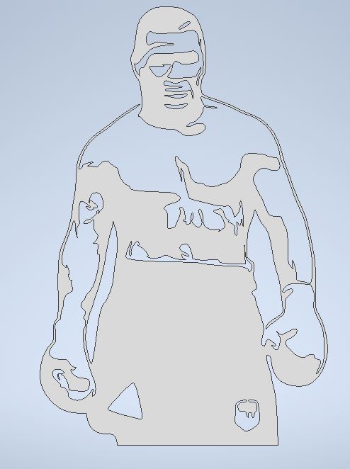 Mike Tyson Outline 2D Wall Art od autora kasper christensen | Stáhněte ...