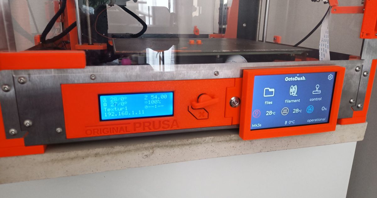 WaveShare 5" DSI for PrusaBox, with X735 PSU shield by pipersw ...