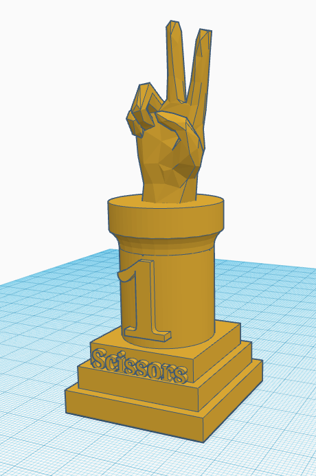 Rock, Paper, SCISSORS Trophy by Kyle | Download free STL model ...
