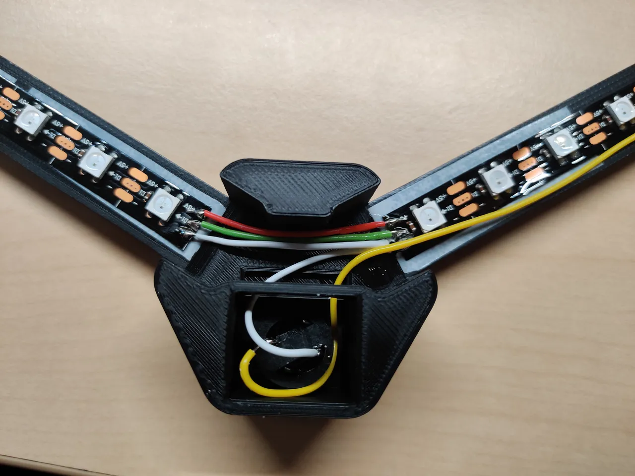 WLED HexaLeS Lamp Remix with DC jack, power button and level shifter by ...