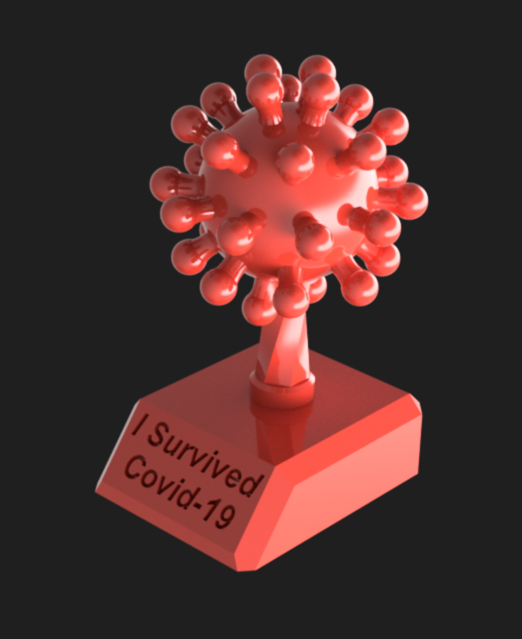 "I Survived Covid-19" Trophy by Modular Mushrooms | Download free STL ...