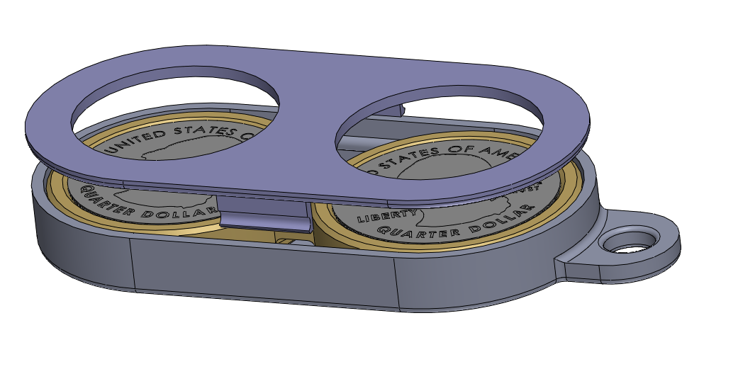 Coin Holder / Keychain Pendant by Fergy7 | Download free STL model ...