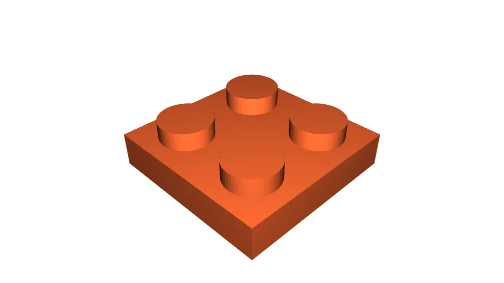 Lego Plate 2x2 by Fudge | Download free STL model | Printables.com