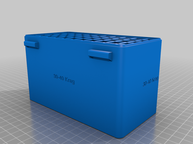 .30-40 Krag Head Up, Snug Double Snap Latch Modular Ammo Box by brass ...