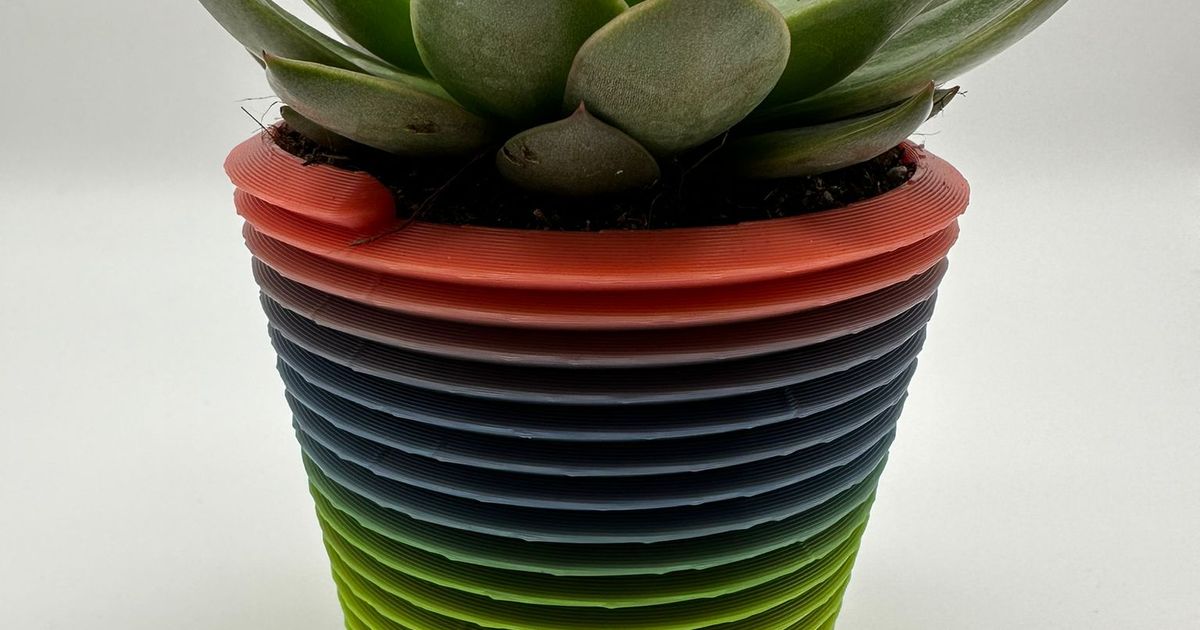 Helix Planter / Spiral Planter by PrintFabLab | Download free STL model ...