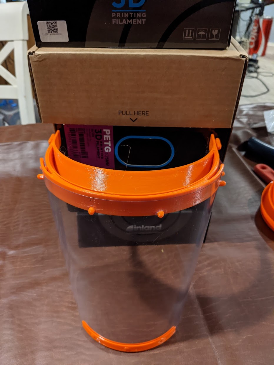 Prusa Pro Face Shield for thin plastic (0.25mm) by tommck | Download ...