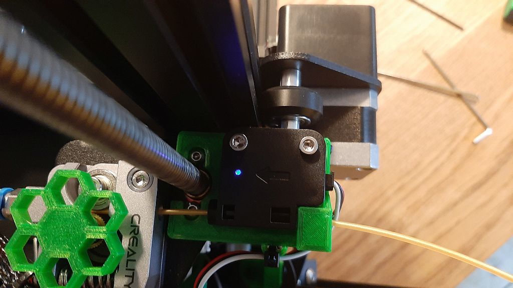 Ender 3 Bigtreetech filament sensor mount by Caelarius | Download free ...