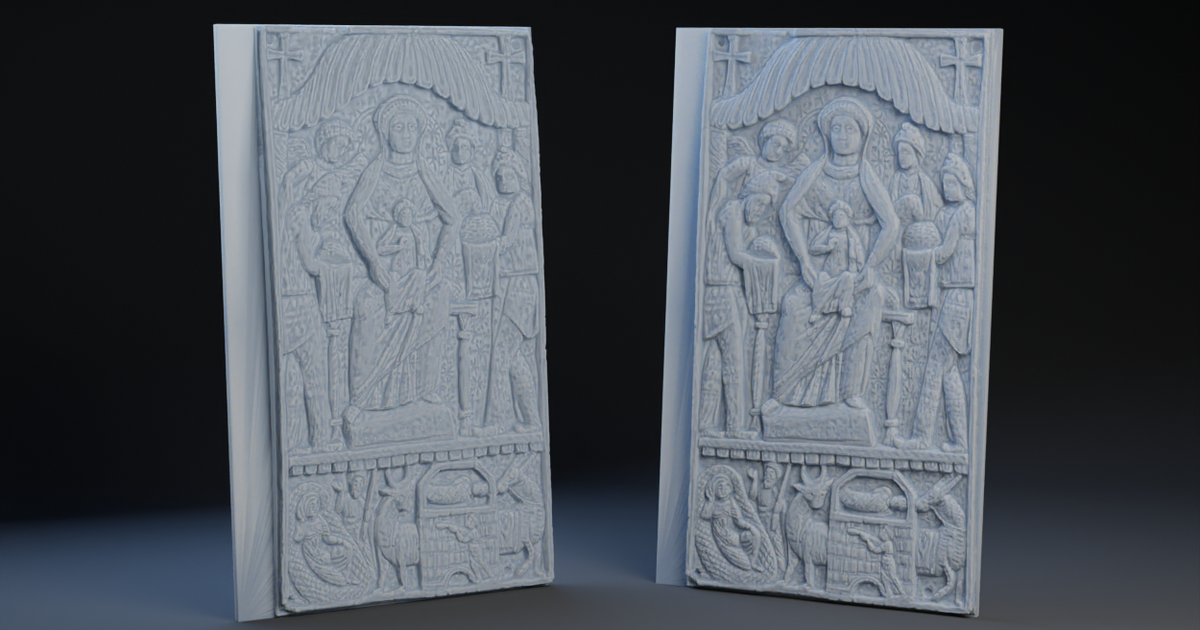 Carved Ivory Nativity Scene Book Cover. by Peter Farell | Download free STL model | Printables.com