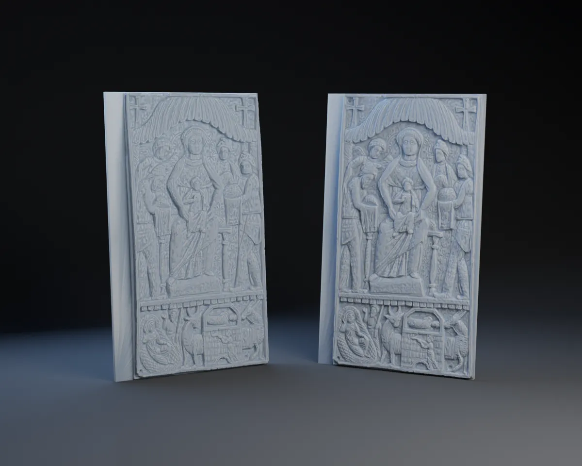 Carved Ivory Nativity Scene Book Cover. by Peter Farell | Download free ...