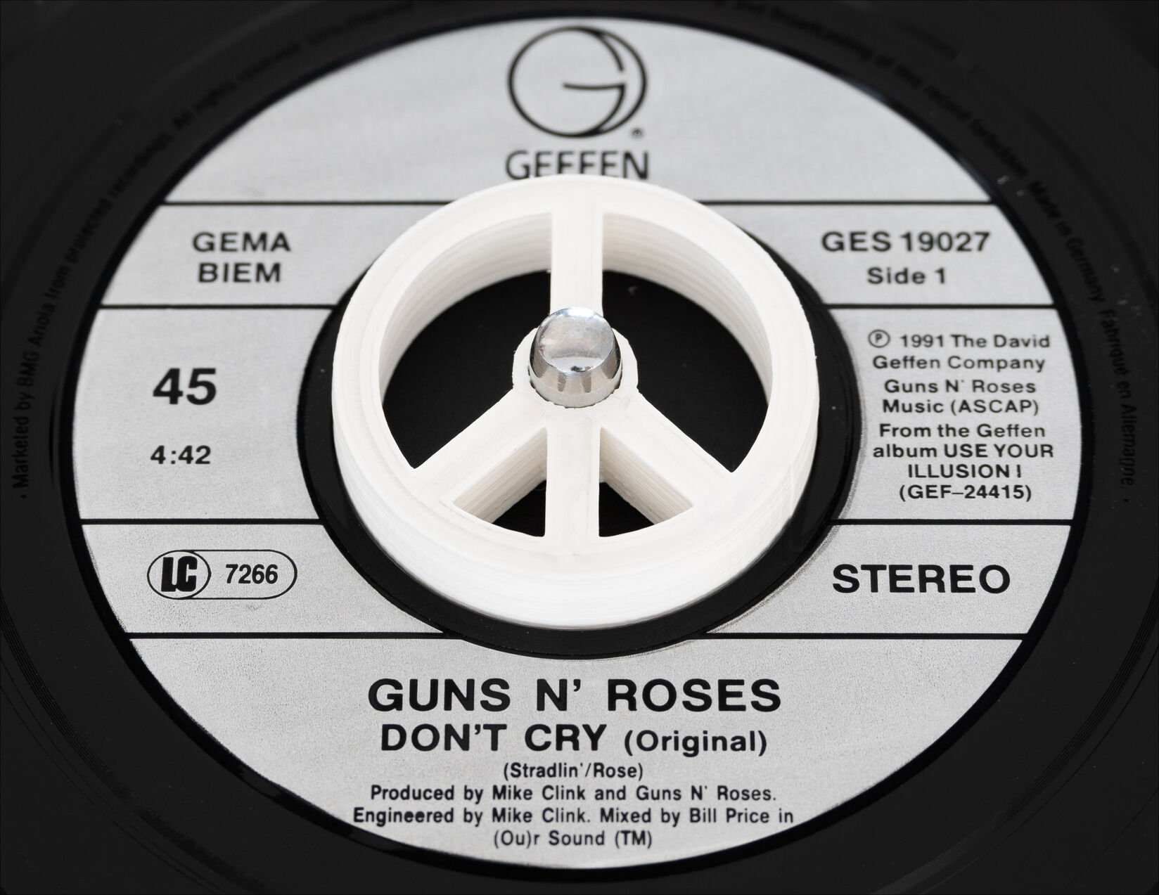 45 Record Adapter Peace Low by Bent Derailleur | Download free STL ...