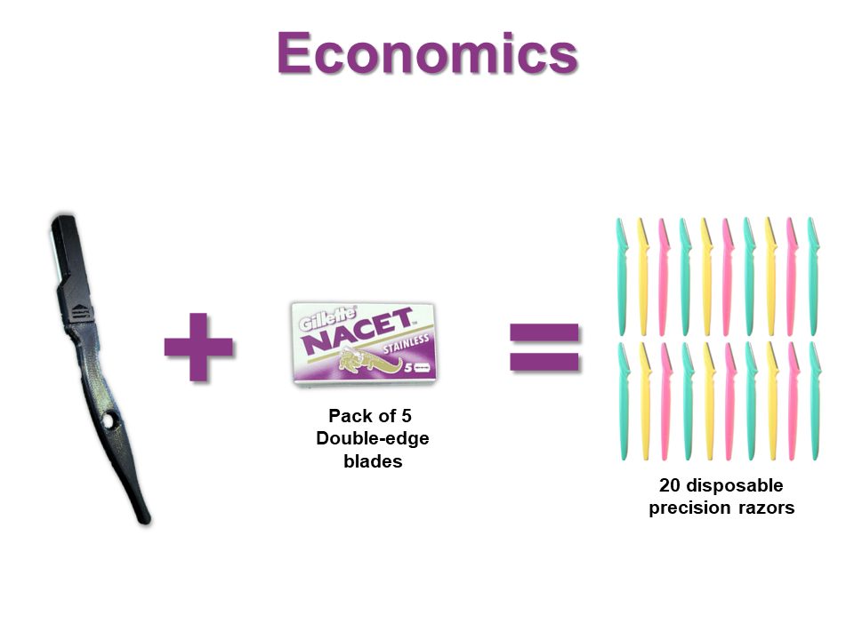 Precision Razor, holds disposable double-edge razor blades by Amrtay ...