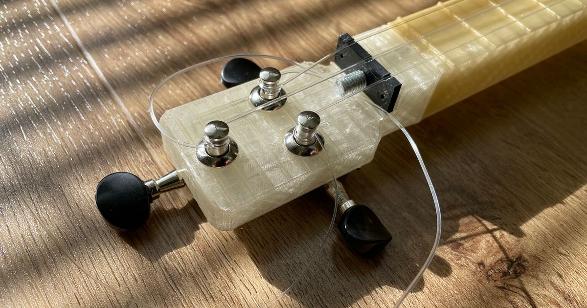 Playable 3 String ukulele-like instrument V4 with improved head by Ivo ...