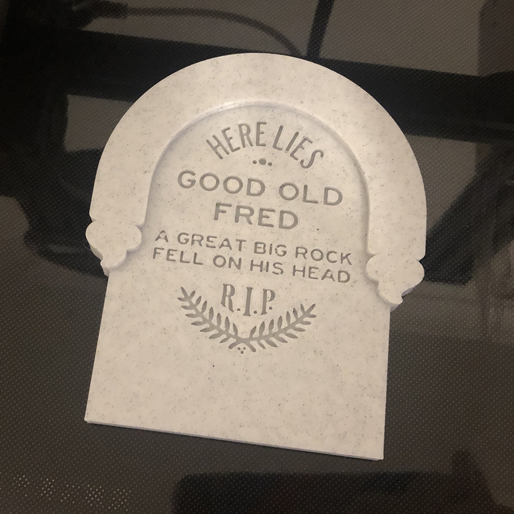 Haunted Mansion "GOOD OLD FRED" Tombstone by John | Download free STL ...