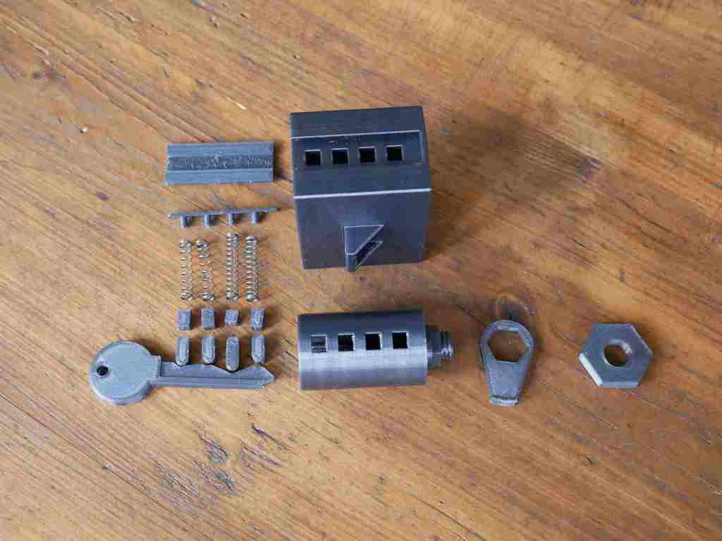 Cylinder Lock (fully functional, parametric) by Nicolai | Download free ...