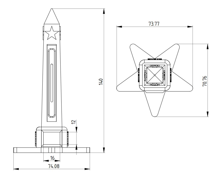 Obelisk Trophy ; easy to print, no support by JPR75 | Download free STL ...