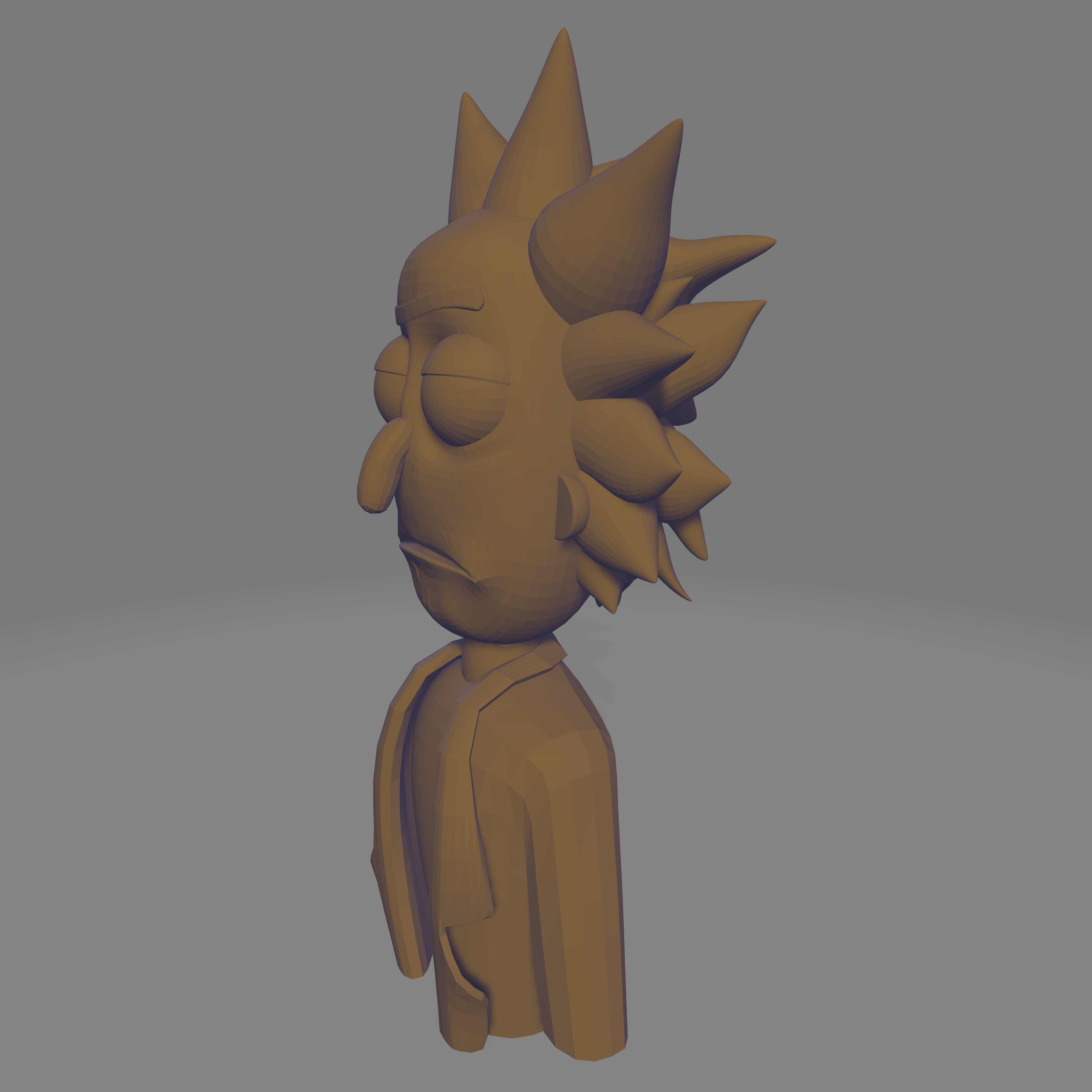 bust of rick in rick and morty by Yegor bv | Download free STL model ...