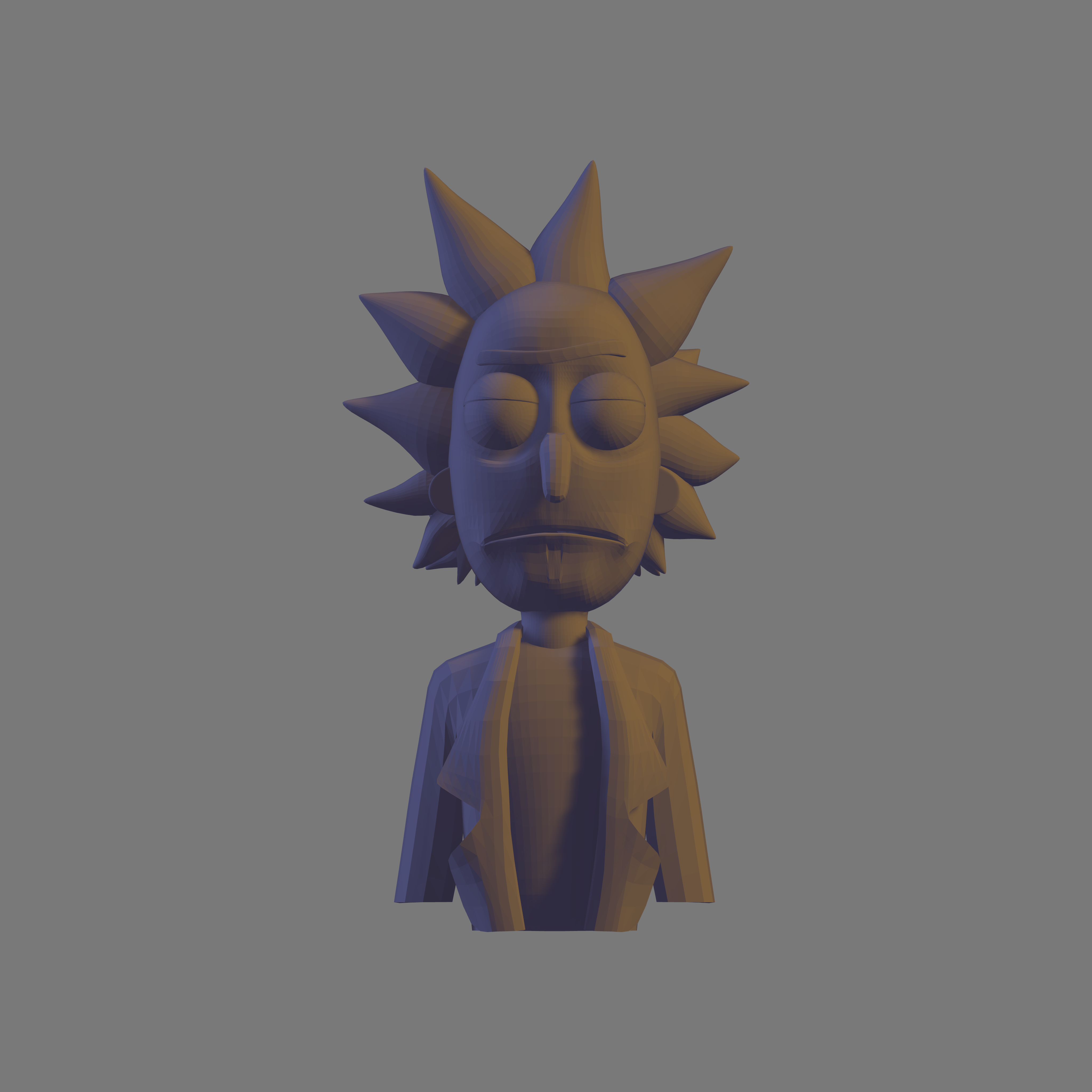 bust of rick in rick and morty by Yegor bv | Download free STL model ...