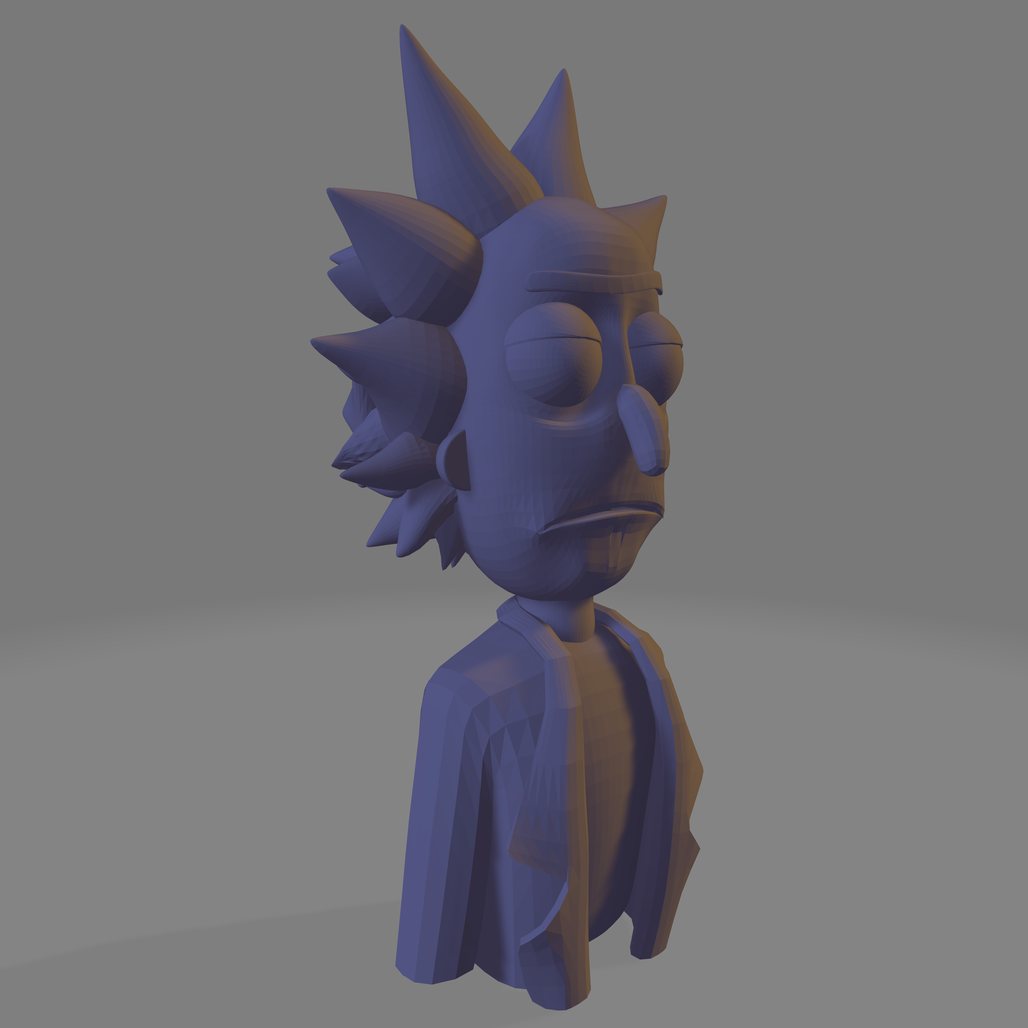 bust of rick in rick and morty by Yegor bv | Download free STL model ...